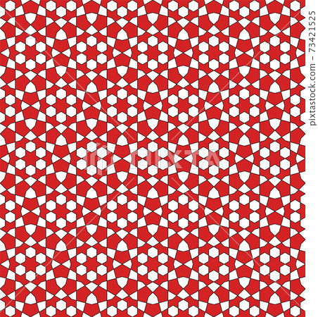 Seamless arabic geometric ornament in red color. - Stock Illustration ...