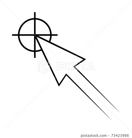 Icon the pointer target vector cursor arrow in... - Stock Illustration ...