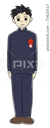 Gakuran boy graduation ceremony entrance ceremony - Stock Illustration ...