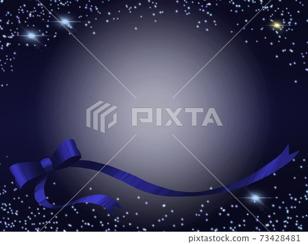 Starry sky and ribbon frame - Stock Illustration [73428481] - PIXTA