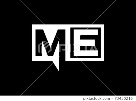 Initial Monogram Letter M E Logo Design Vector... - Stock Illustration ...