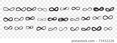 Hand drawn infinity sign doodle set - Stock Illustration [73432226] - PIXTA
