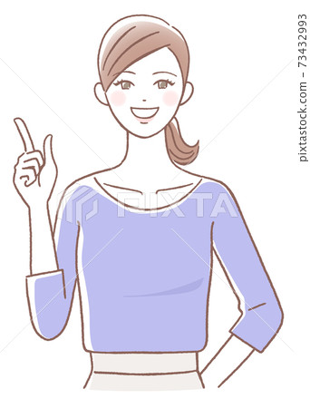 A young lady to explain - Stock Illustration [73432993] - PIXTA
