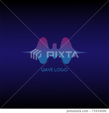 Liquid Sound Wave Logo Design, Audio Design... - Stock Illustration ...