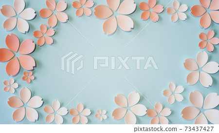 Spring, cherry blossom background material 3D... - Stock Illustration ...