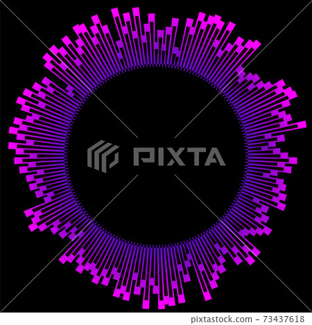 Round music wave player logo. Colorful... - Stock Illustration ...