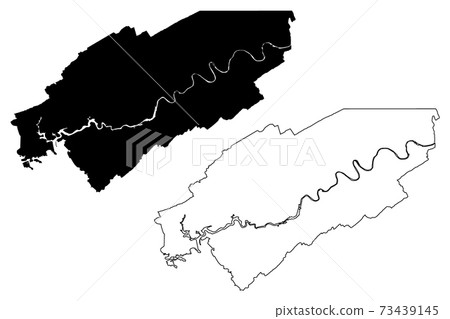 Hawkins County, State of Tennessee (U.S.... - Stock Illustration ...
