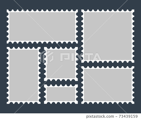 Postage stamps template. Blank rectangle and... - Stock Illustration ...