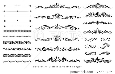 Luxury antique frame line set - Stock Illustration [73442786] - PIXTA