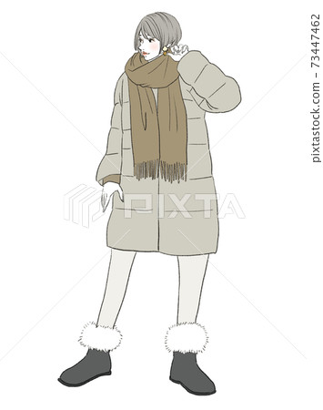 Fashion illustration_winter - Stock Illustration [73447462] - PIXTA