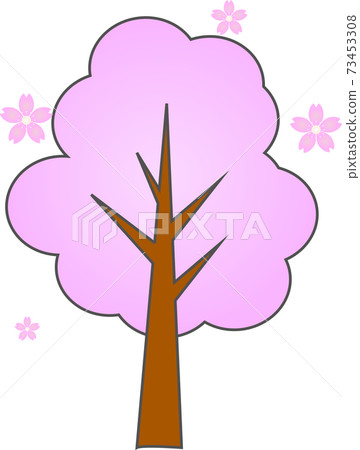 Simple cherry tree - Stock Illustration [73453308] - PIXTA