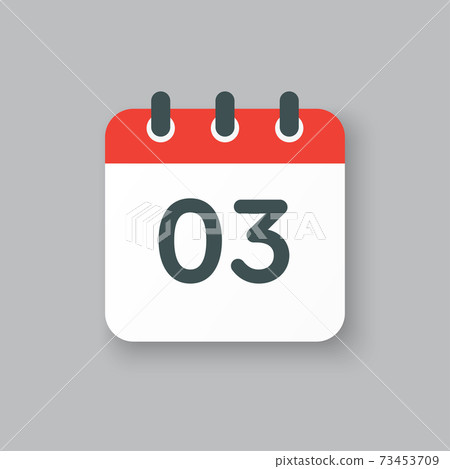 Vector icon calendar day number 3, 3th day month - Stock Illustration ...