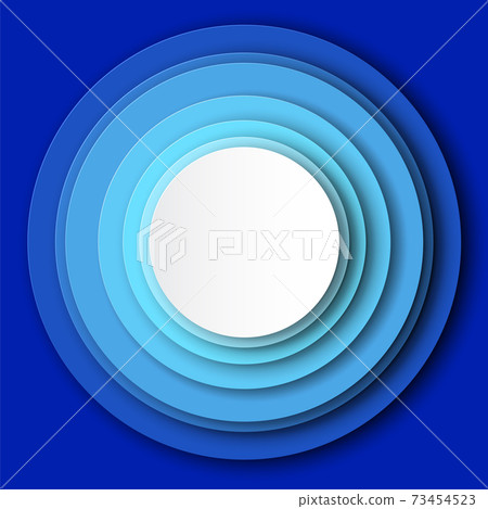 Abstract geometric round background in paper...-插圖素材 [73454523] - PIXTA圖庫