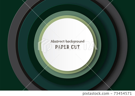 Abstract geometric round background in paper... - Stock Illustration ...