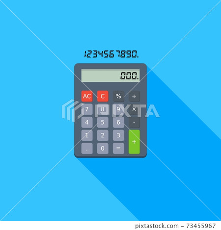 Calculator and Digital number icon vector... - Stock Illustration ...