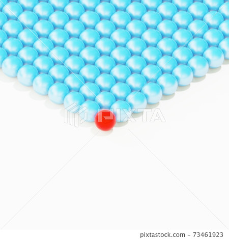 Balls leading a group of balls. Leadership... - Stock Illustration ...