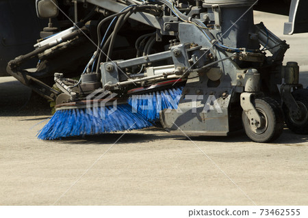 A street sweeper machine cleaning the street. - Stock Photo [73462555 ...