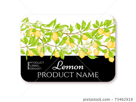Lemon Ripe citrus. Template for product label - Stock Illustration ...