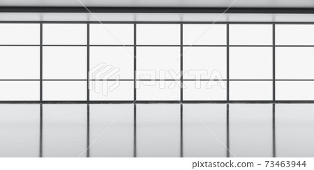 bright view of office window front with sky and... - Stock Illustration ...
