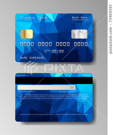 Plastic bank card. Vector - Stock Illustration [73469595] - PIXTA