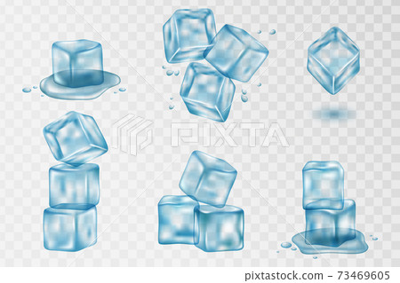 Realistic ice cubes - Stock Illustration [73469605] - PIXTA