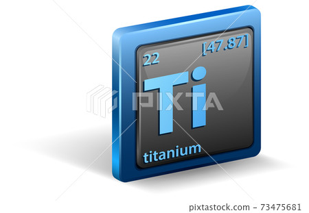Titanium chemical element. Chemical symbol with... - Stock Illustration ...