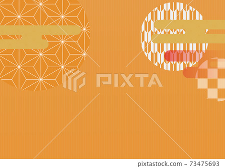 Orange Japanese pattern illustration background - Stock Illustration ...
