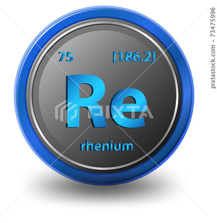 Rhenium chemical element. Chemical symbol with... - Stock Illustration ...