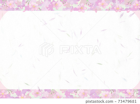 Frame material [Sakura] Japanese paper with... - Stock Illustration ...