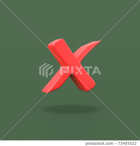 Red Deny Mark on Green Background - Stock Illustration [73485022] - PIXTA