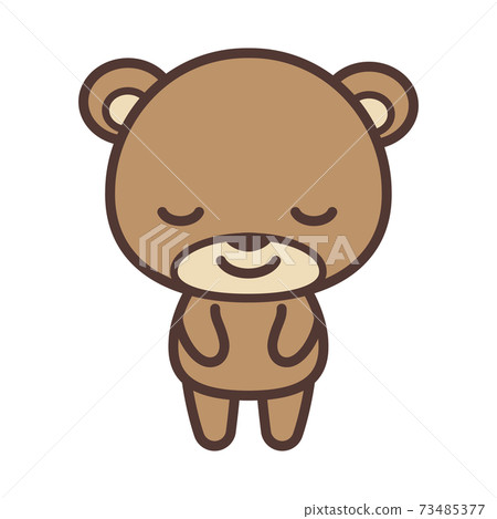 Cute bear character bowing - Stock Illustration [73485377] - PIXTA