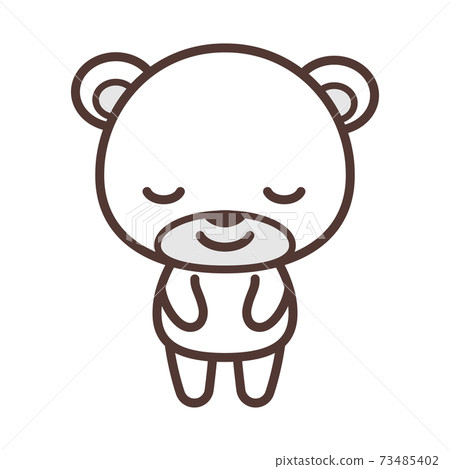 Cute polar bear character bowing - Stock Illustration [73485402] - PIXTA
