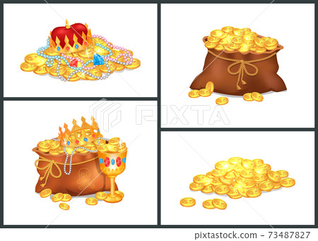 Treasure Collection Poster Vector Illustration - Stock Illustration ...