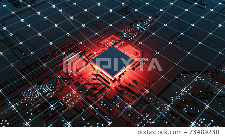 Abstract Central Computer Processors Concept.... - Stock Illustration ...