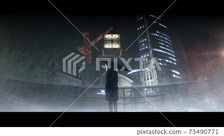 City under time - Stock Illustration [73490771] - PIXTA