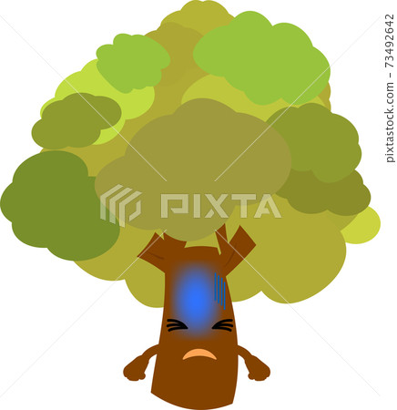 A dull tree character - Stock Illustration [73492642] - PIXTA
