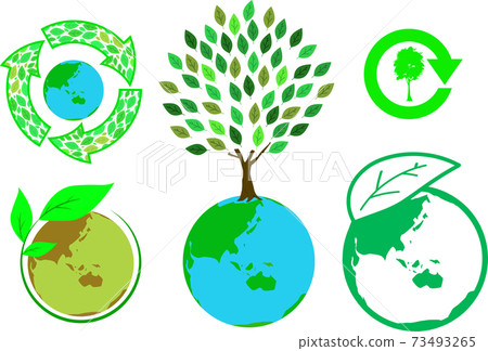 Ecology mark and the earth - Stock Illustration [73493265] - PIXTA