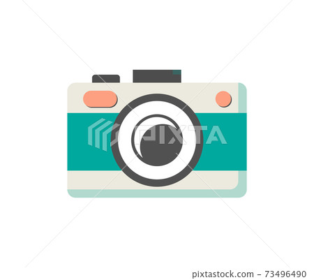Photo Camera of Green Color Vector Illustration - Stock Illustration ...