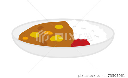 Curry and rice illustration - Stock Illustration [73505961] - PIXTA