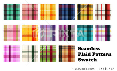 Tartan plaid pattern swatch - Stock Illustration [73510742] - PIXTA