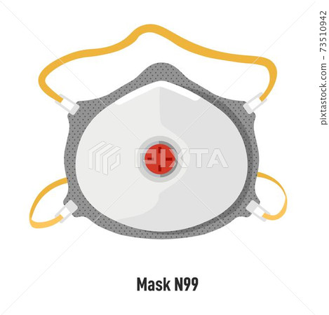 Facial mask N99, respirator for covid protection - Stock Illustration ...
