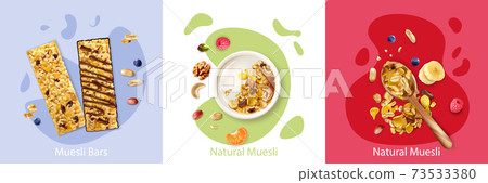 Muesli Design Concept - Stock Illustration [73533380] - PIXTA
