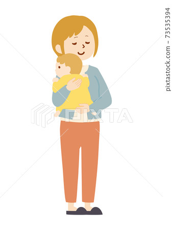 Illustration of a woman holding a baby - Stock Illustration [73535394 ...