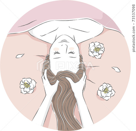 Head Spa_Massage - Stock Illustration [73537098] - PIXTA