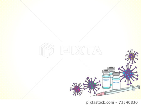 Virus and vaccine and syringe design frame - Stock Illustration ...