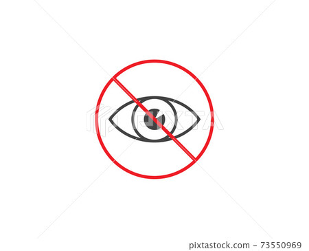 Eye, hidden, invisible icon. Vector... - Stock Illustration [73550969 ...