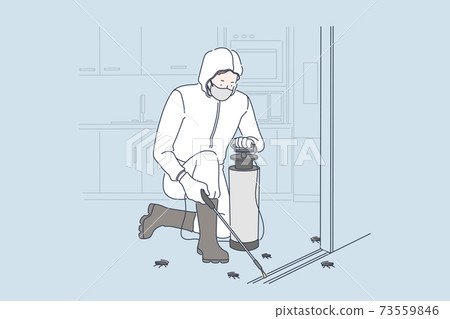 Insects disinfection service concept - Stock Illustration [73559846 ...