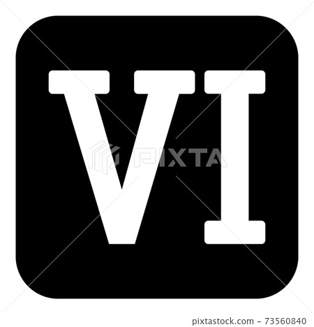 Roman numeral six. - Stock Illustration [73560840] - PIXTA