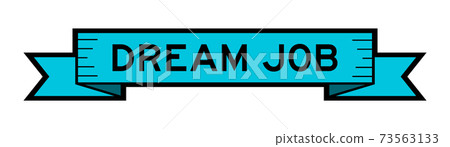 Vintage blue color label banner with word dream...-插圖素材 [73563133 ...