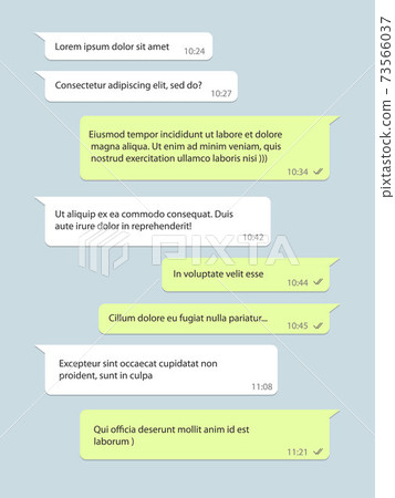 Social network chat window, speech bubble with... - Stock Illustration ...